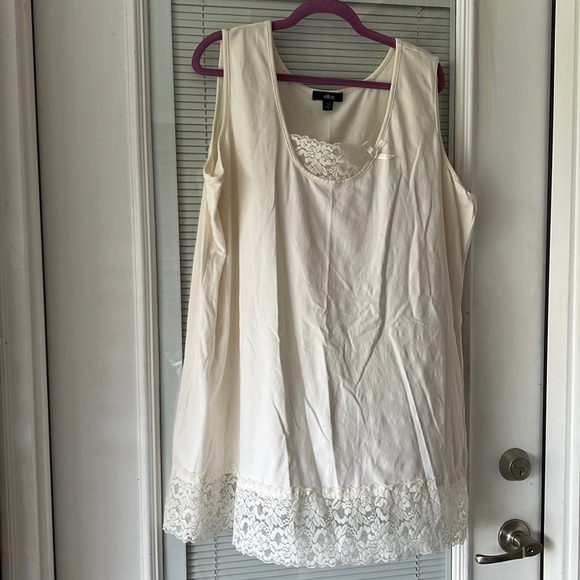 ellos | Tops | Knit Lace Off White Knit Tank Top By Elos | Poshmark